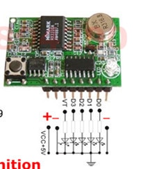 Ugrókódos Vevő Modul Adó Rf Vezeték Nélküli Távirányító Szuperheterodin Dc3-5V Learning Kód 4Ch ...