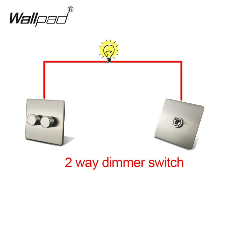 Wallpad Silver 2 Gang 2 Way Double Led Fény Dimmer Kapcsoló Satin ...