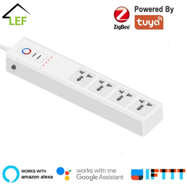 India Zigbee Smart Power Strip 10A / 16A Univerzális Kimenetek Usb Plug ...