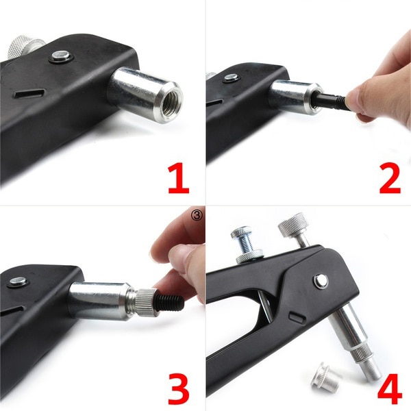 106Pcs Kézi Riveter Nut Rivet Gun Kit Menetes Anya Rive Eszköz M3-M8 ...