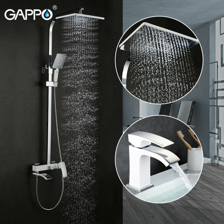 Gappo 1 Szett Zuhany Rendszer 1 Set Medence Csaptelep Falra Szerelhető Vízcsapot Mixer Zuhany ...