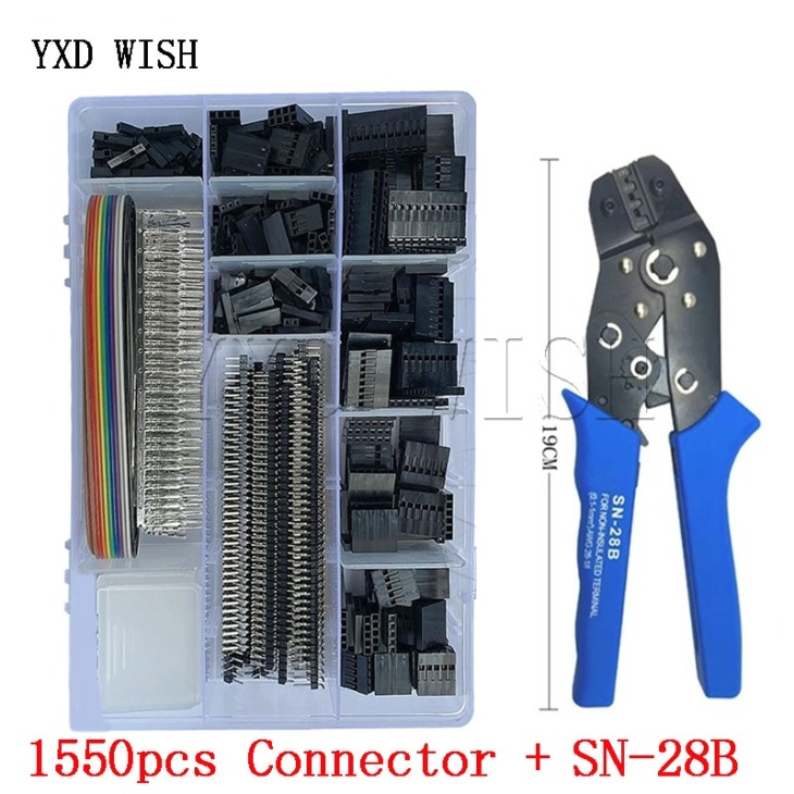 Sn-28B Krimpelő Fogó Szerszámkészlet + 1550Db 2.54Mm Dupont Csatlakozók ...