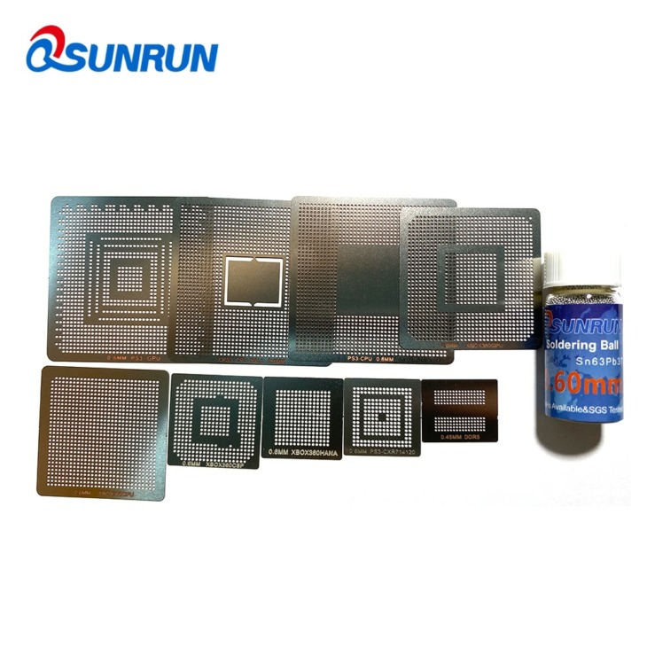 Hottest 9Pcs Bga Stencl Ps3 Xbox Reborging Stenclids Kit 1 Palack 25K ...