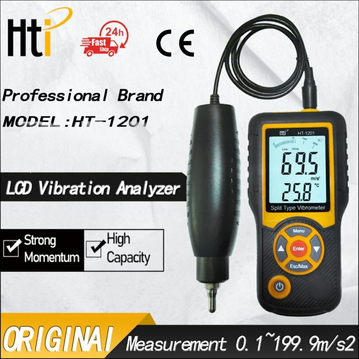 Hti Ht-1201 Hordozható Lcd Rezgésanalizátor Tester Meter Vibrometer ...
