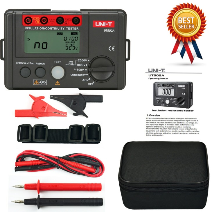 Uni-T Ut502A 1000V 2500V Meggr Szigetelés Teszter Megohmmeter ...