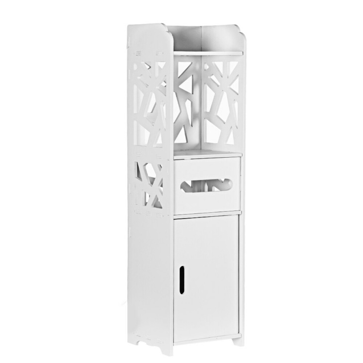 Diy Kis Fürdőszoba Wc Tároló Szekrény Szervező Hiúság Padló Álló ...