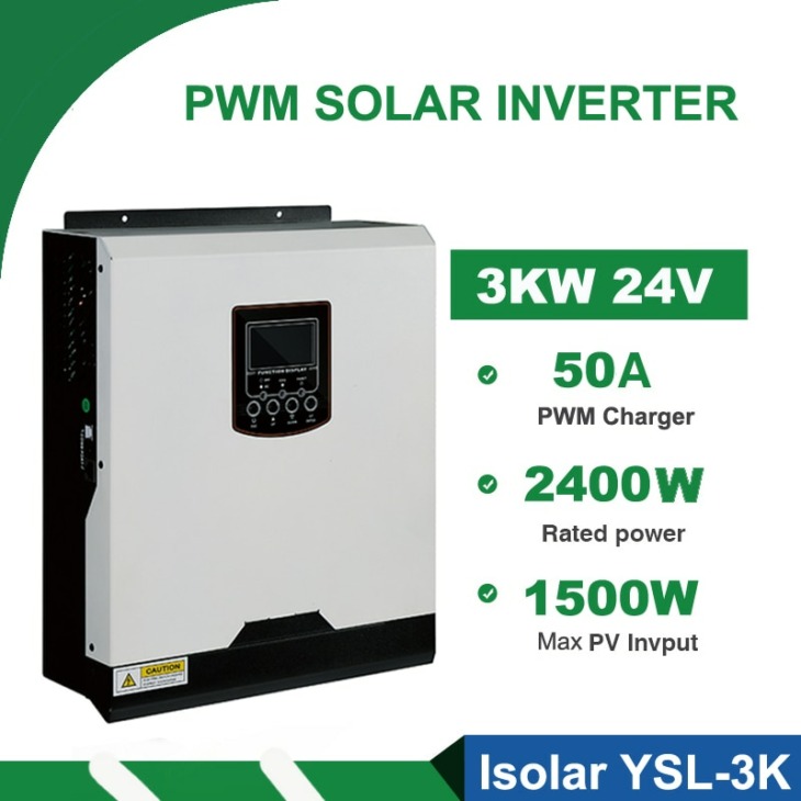 3Kva Napenergia-Inverter 3000W 24V 230Vac 50Hz / 60Hz Hybrid Inversor ...