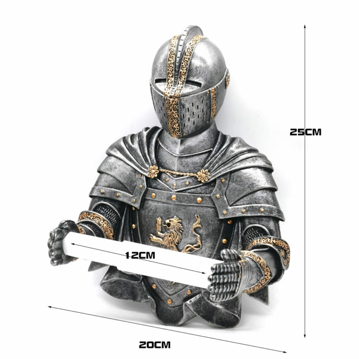25X20Cm Knight Római Katona Tissue Tulajdonosa Stílus Sucker Falra ...