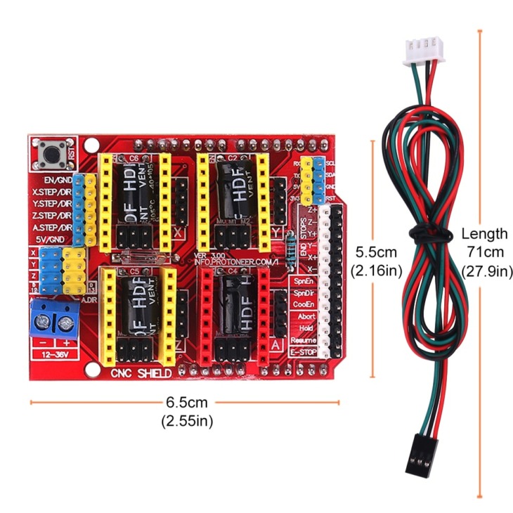 3D Priter / Stepper Motor Kit, A4988 Driver Uno R3 Tábla Rámpák 1.4 ...