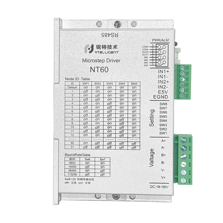 Rtelligent 2 3 Fázisú Nema 23 24 Nt60 485 Stepper Motor Driver Rs485 ...