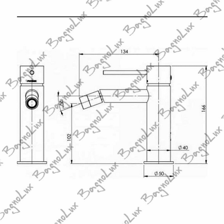 Alba Kerek Matt Fekete Bidé Mixer Csap Csaptelep Állítható Levegős ...
