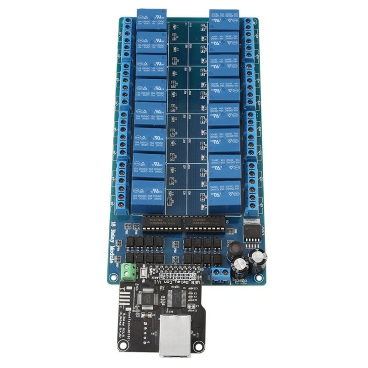 Ethernet Control Module Lan Wan Hálózati Webszerver Rj45 Port 16 ...
