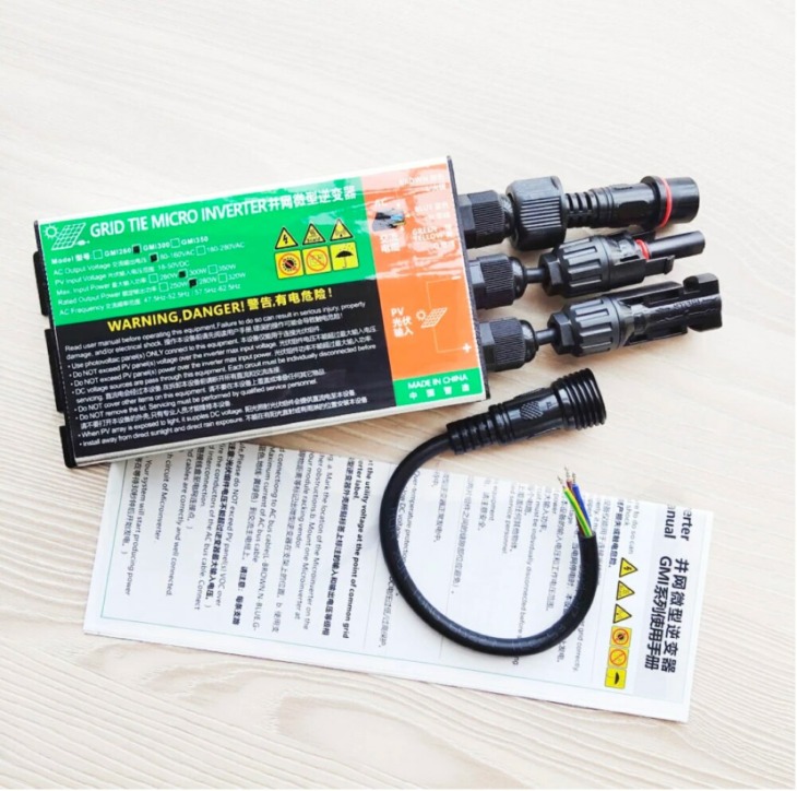 260W 300W 350W Solar Pv Rács Nyakkendő Mikro Inverter Intelligens ...