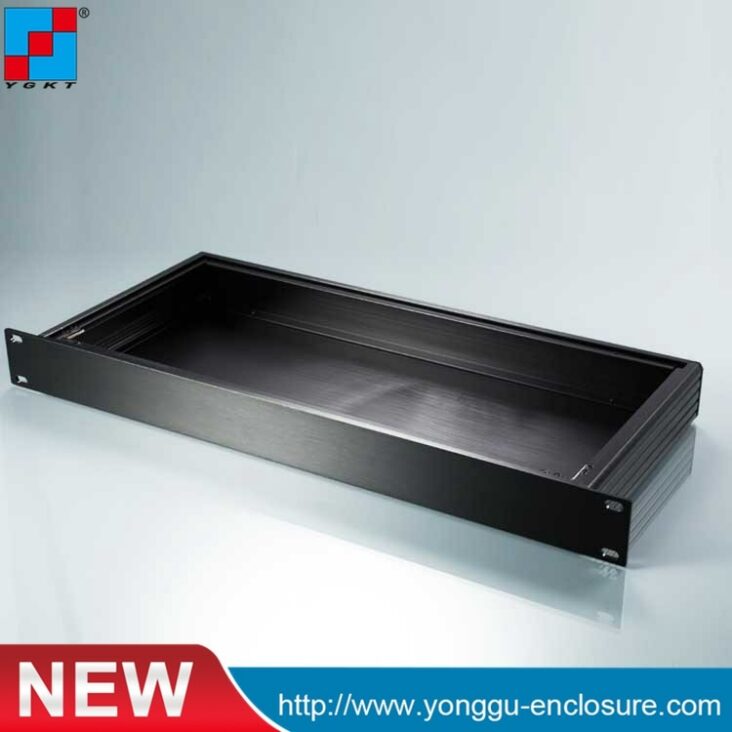 Rack Mount 1U Chassis 19 Hüvelykes Műszer Pc Tok Itx Alumínium Doboz Fekete 19 Hüvelykes Állvány ...