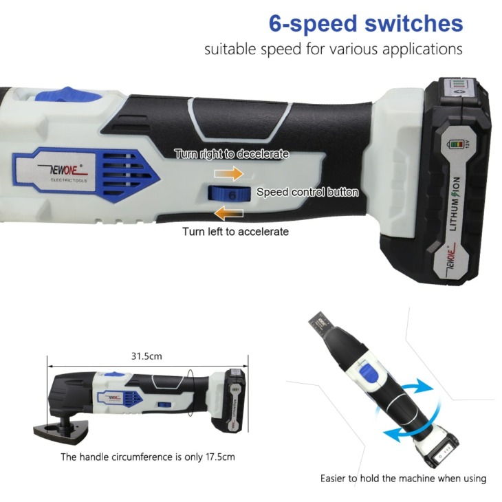 Newone 16V Li-Ion Multifunkciós Szerszám Oszcilláló Eszköz Az Akkumulátor Elektromos Felújító ...