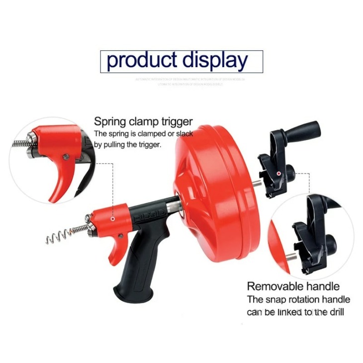 Wc Dredge Sewer Dredy Atfact Home Hand-Cranted Pipe Machine Water ...